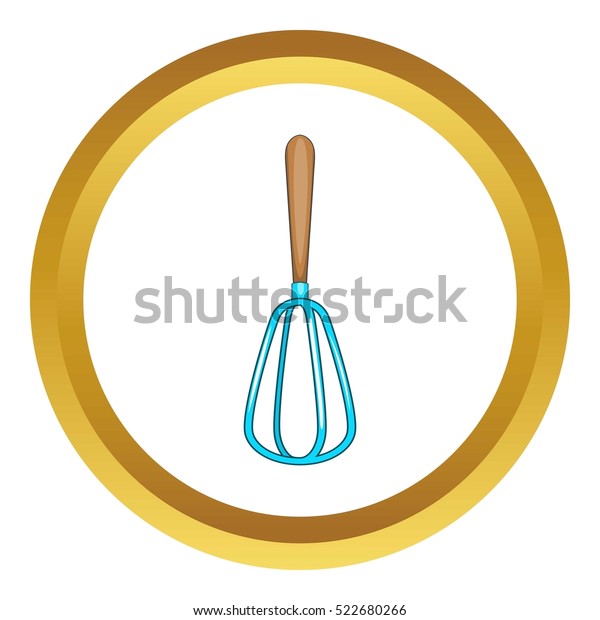 Whisk Vector Icon Golden Circle Cartoon Stock Vector (Royalty Free ...