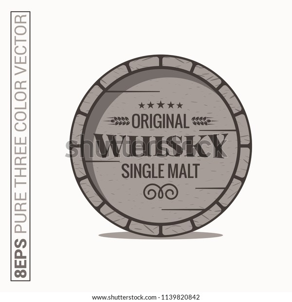 Whisky Barrel Logo Single Malt Whiskey Stock Vector (Royalty Free ...