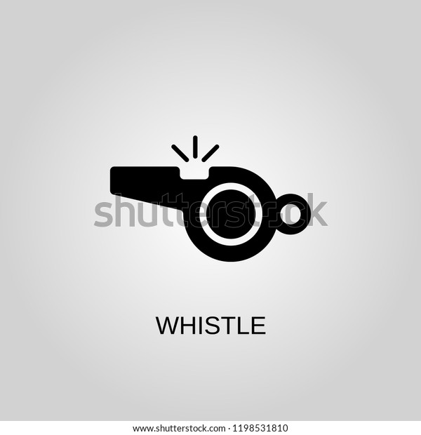 Whistle Icon Whistle Symbol Flat Design Stock Vector (Royalty Free ...