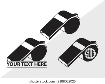 Whistle Monogram Svg Printable Vector Illustration Stock Vector ...