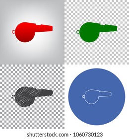 Whistle Sign Vector 4 Styles Red Stock Vector (Royalty Free) 1060730123 ...