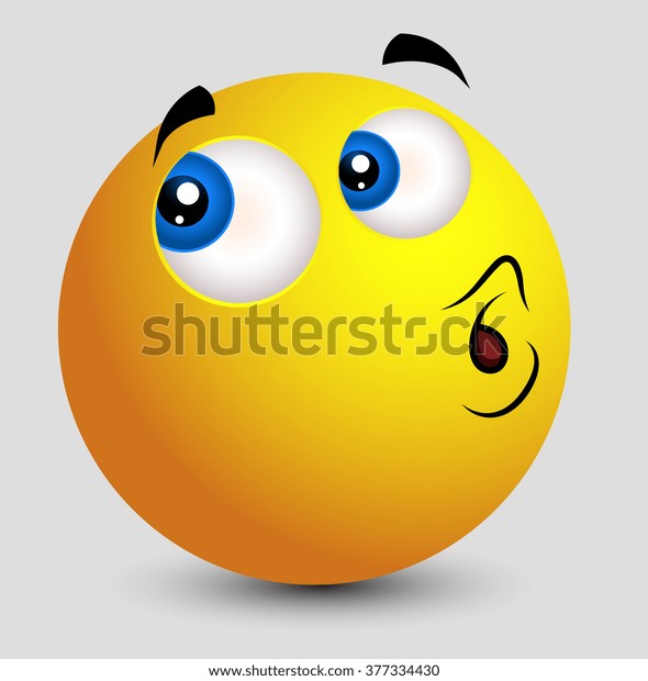 Whistling Emoticon 스톡 벡터(로열티 프리) 377334430 | Shutterstock