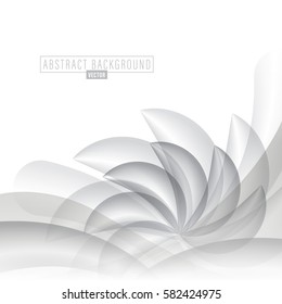 White Abstract Curve Background Stock Vector (Royalty Free) 582424975 ...