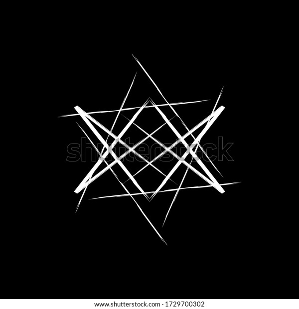 White Abstract Logo On Black Background Stock Vector (Royalty Free ...