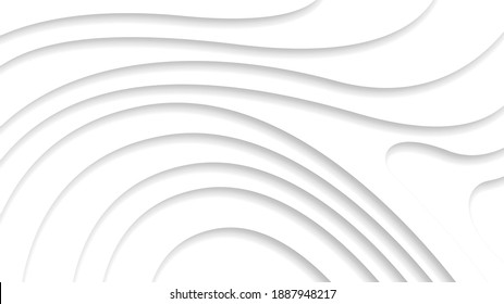 White Abstract Wavy Paper Cut Background Stock Vector (Royalty Free ...