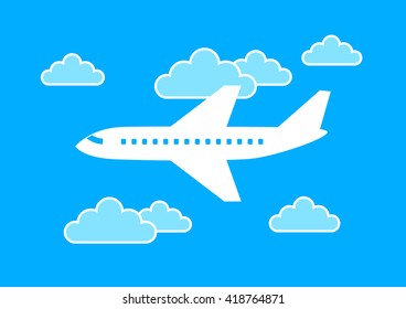 White Aircraft Stock Vector (Royalty Free) 418764871 | Shutterstock