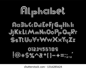 White Alphabet Font White Uppercase Lowercase Stock Vector (Royalty ...