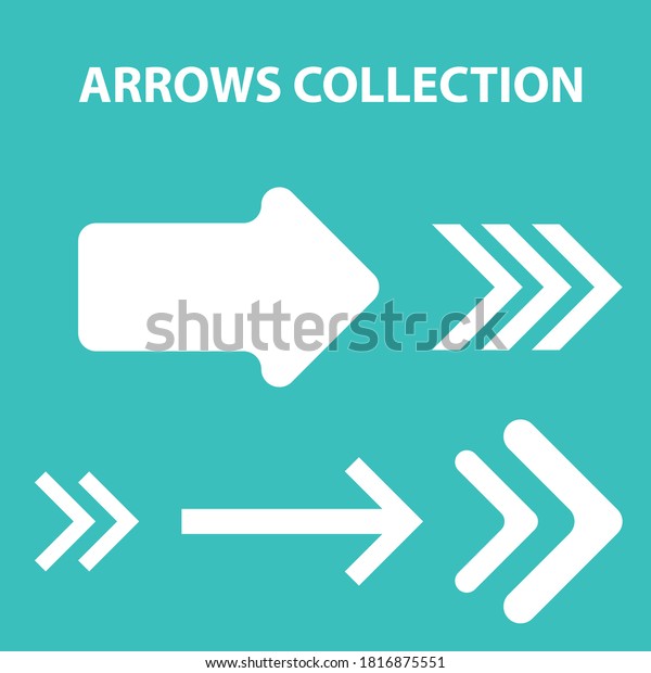 White Arrow Vector Icon Collection Stock Vector (Royalty Free ...