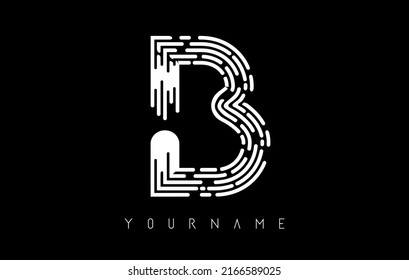White B Letter Logo Concept Creative Stock Vector (Royalty Free ...