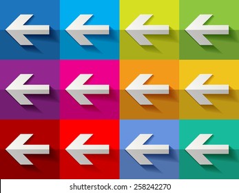 White Back Paper Arrows On Checkered Stock Vector (Royalty Free ...