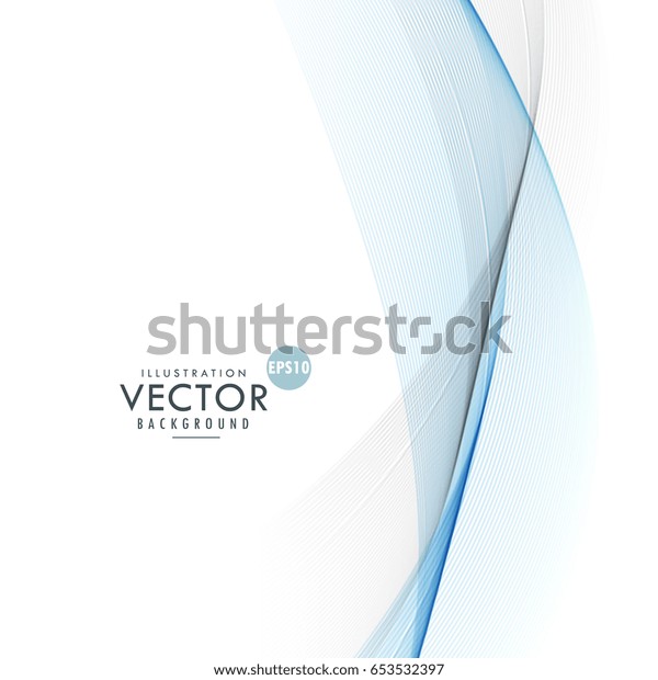 White Background Blue Abstract Lines Stock Vector (Royalty Free ...