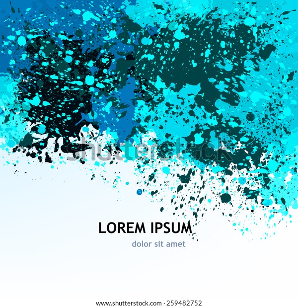 White Background Blue Paint Spots Vector Stock Vector (Royalty Free ...