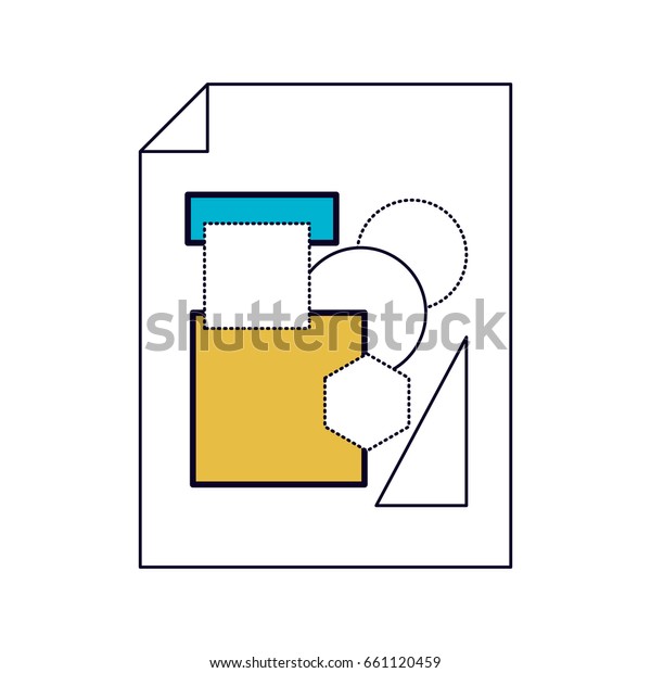 White Background Color Sections Silhouette Sheet Stock Vector (Royalty ...