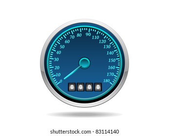 White Background Isolated Speedometer Stock Vector (Royalty Free ...