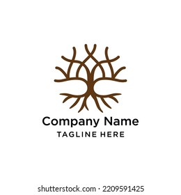 White Background Logo Tree Vector Stock Vector (Royalty Free ...