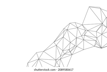 White Background Modern Low Poly Lines Stock Vector (Royalty Free ...