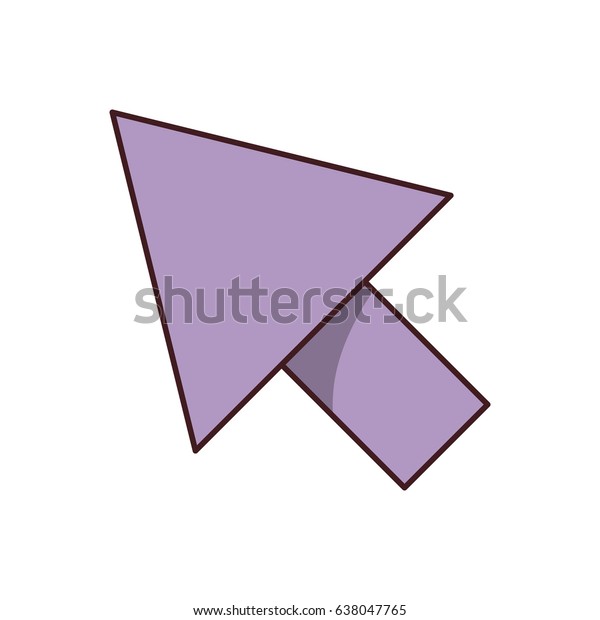White Background Purple Arrowhead Black Contour Stock Vector (Royalty ...