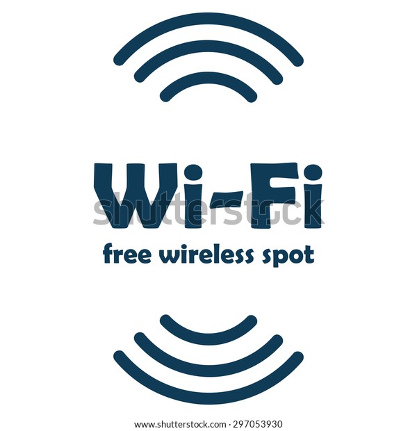 White Background Text Wifi Hotspots Vector Stock Vector (Royalty Free ...