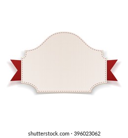 White Badge Red Ribbon Stock Vector (Royalty Free) 396023062 | Shutterstock