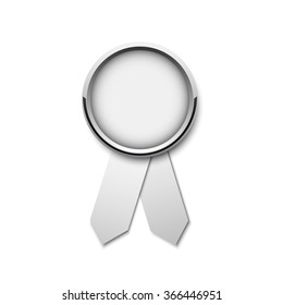 White Badge Vector Illustration Stock Vector (Royalty Free) 366446951
