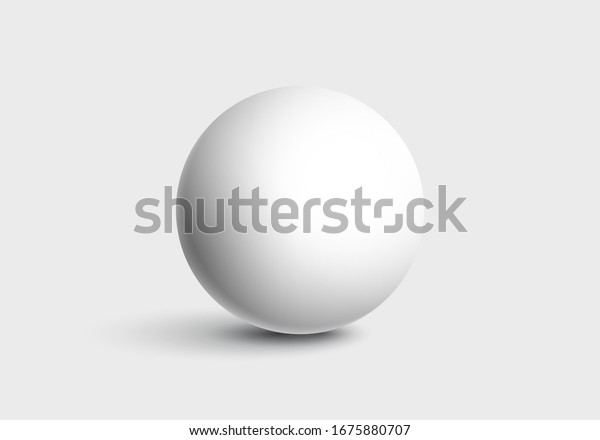 White Ball Sphere On Light Background Stock Vector (Royalty Free ...