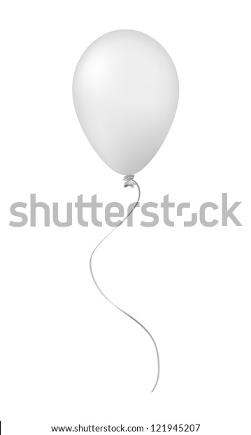 White Balloon Isolated On White Stock Vector (Royalty Free) 121945207 ...