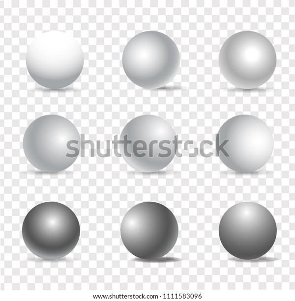 White Balls Shadow On Transparent Background Stock Vector (Royalty Free ...