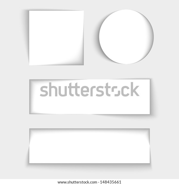 White Banners Vector Illustration Stock Vector (Royalty Free) 148435661