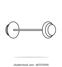 Barbell Icon Barbell Pictograph Barbell Web Stock Vector (Royalty Free ...