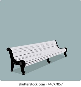 White Bench Vector Image Stock Vector (Royalty Free) 46104835 ...
