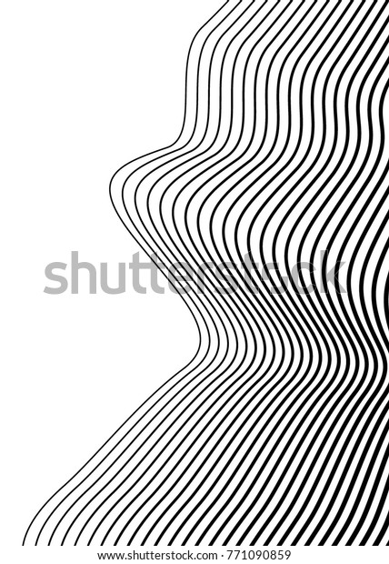 White Black Color Linear Background Design Stock Vector (Royalty Free ...
