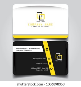 White Black Yellow Creative Modern Name Stock Vector (Royalty Free ...