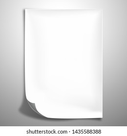 White Blank Concave Sheet Paper Top Stock Vector (Royalty Free ...