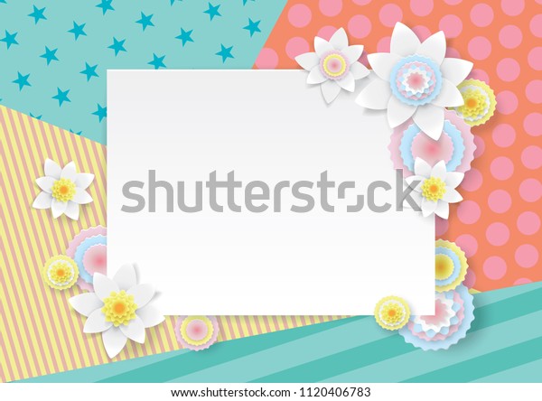 White Blank Frame Placing Text Congratulations Stock Vector (Royalty ...