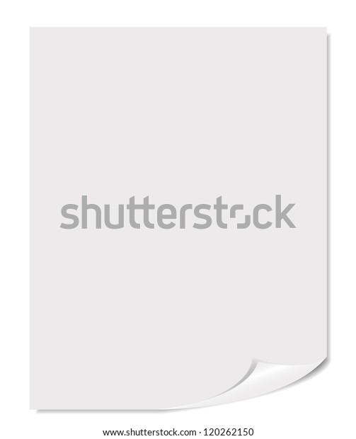 White Blank Page Vector Illustration Stock Vector (Royalty Free) 120262150