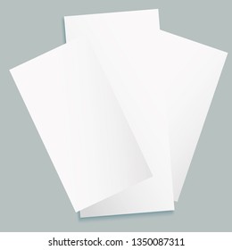 White Blank Paper Vector Stock Vector (Royalty Free) 1350087311 ...