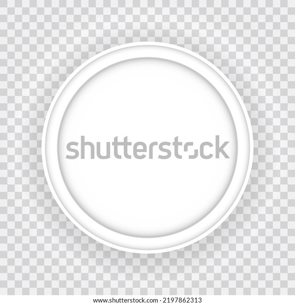 White Blank Picture Round Frame Vector Stock Vector (Royalty Free ...