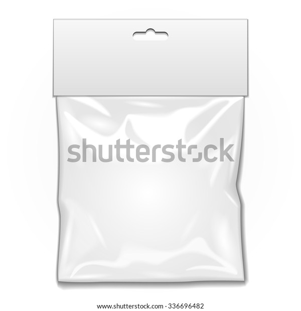 White Blank Plastic Pocket Bag Transparent Stock Vector (Royalty Free ...