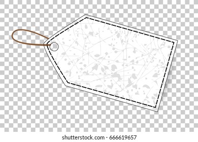 White Blank Tag Transparent Effect Background Stock Vector (Royalty ...