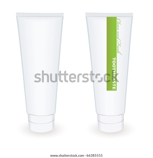 White Blank Toothpaste Tube Green Stripe Stock Vector (Royalty Free ...