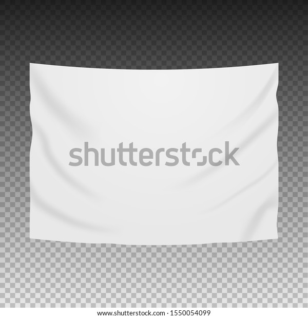 White Blank Vector Banner Textile Empty Stock Vector (Royalty Free ...