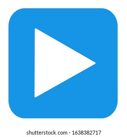 White Blue Play Button Icon Vector 库存矢量图（免版税）1638382717 | Shutterstock