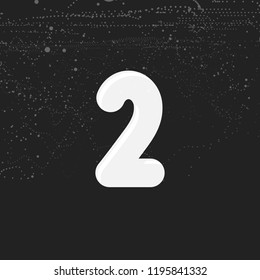 White Bold Number 2 Round Soft Stock Vector (Royalty Free) 1195841332 ...