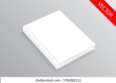 White Book Cover Template Clean Mock Stock Vector (Royalty Free ...