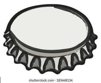 White Bottle Cap Drawing Stock Vector (Royalty Free) 183468134 ...