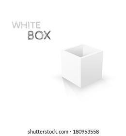 White Box Isolated On White Background Stock Vector (Royalty Free ...