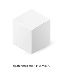 White Box Mockup Blank Packaging 3d Stock Vector (Royalty Free ...
