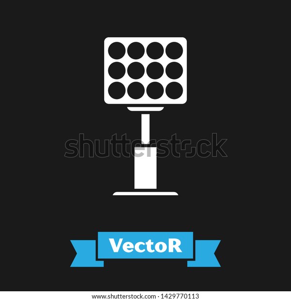 White Bright Stadium Lights Icon Isolated Stock Vector (Royalty Free ...