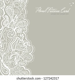 White Brocade Card Template Stock Vector (Royalty Free) 127242317 ...