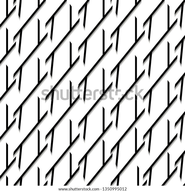 White Broken Lines On Black Background Stock Vector (Royalty Free ...